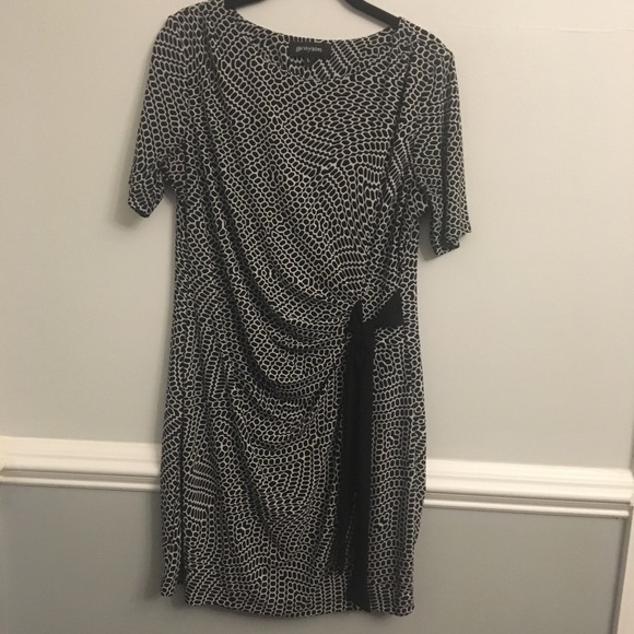 Grayson | Dresses | Grayson Dress Career Black White Geometric Size ...